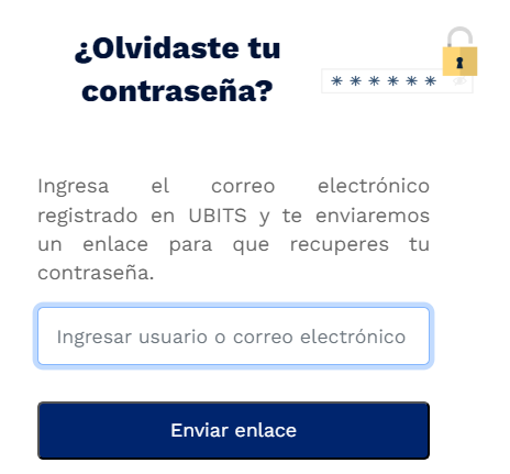 ¿Olvidaste tu contraseña? – Ubits Learning Solutions